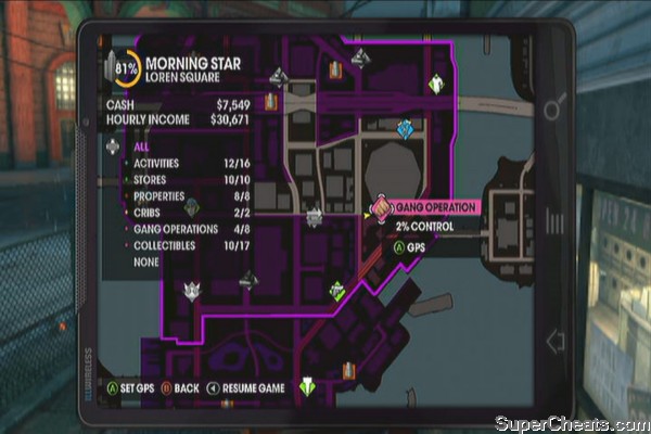 Gang Operation Locations - Saints Row The Third Guide and Walkthrough