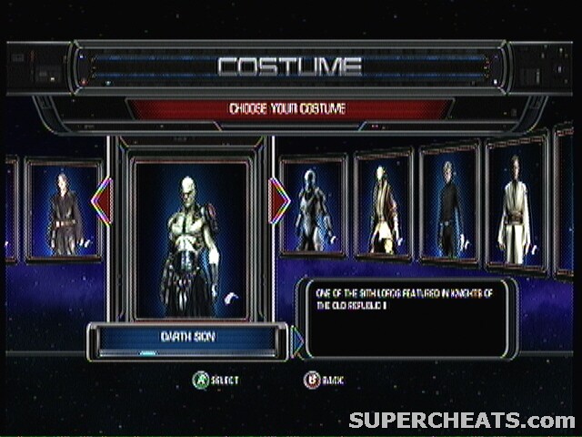 Costumes - Star Wars: The Force Unleashed Guide and Walkthrough