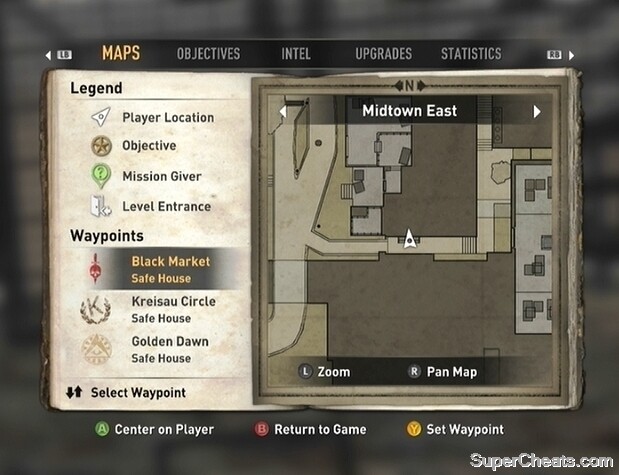 Midtown East Treasure Map - Wolfenstein Guide and Walkthrough